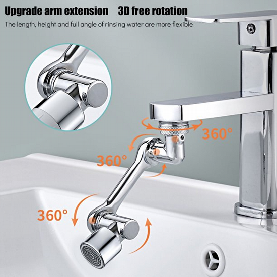 מאריך ברז אוניברסלי מסתובב 1080°